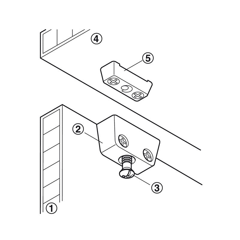 262.61.700 T RTA connector, For screw fixing Top element: White, inter ...